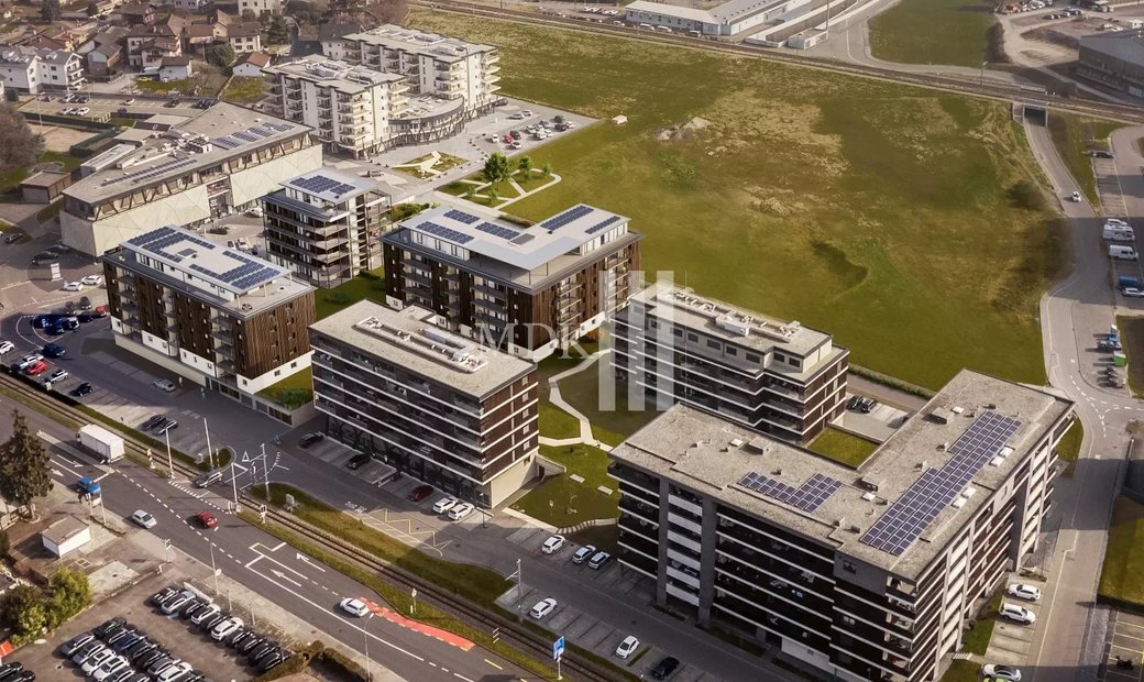 Ecoquartier Le Verger: Splendid Attic Space In Collombey, Valais ...