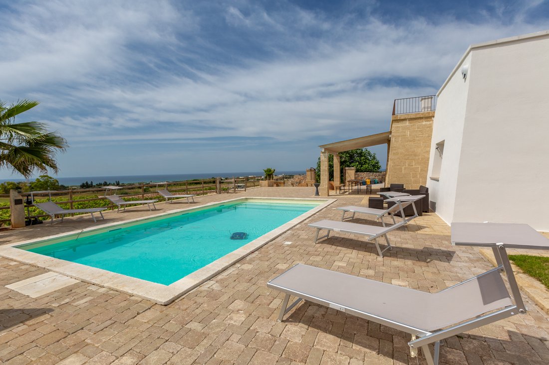 Sea View Villa With Pool And Vineyard In Pescoluse In Salve, Apulia ...