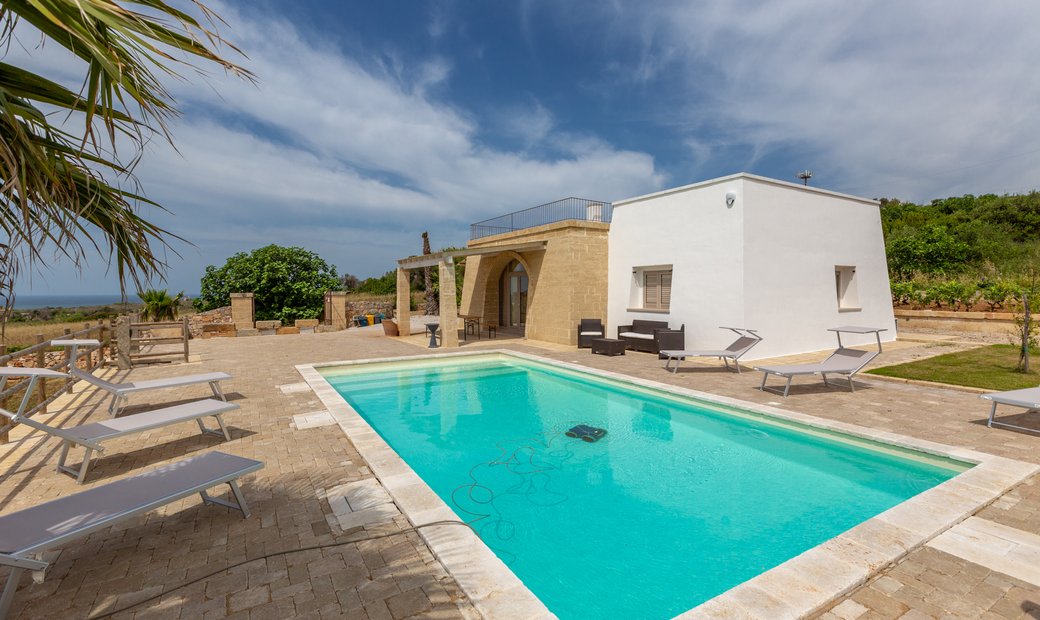 Sea View Villa With Pool And Vineyard In Pescoluse In Salve, Apulia ...