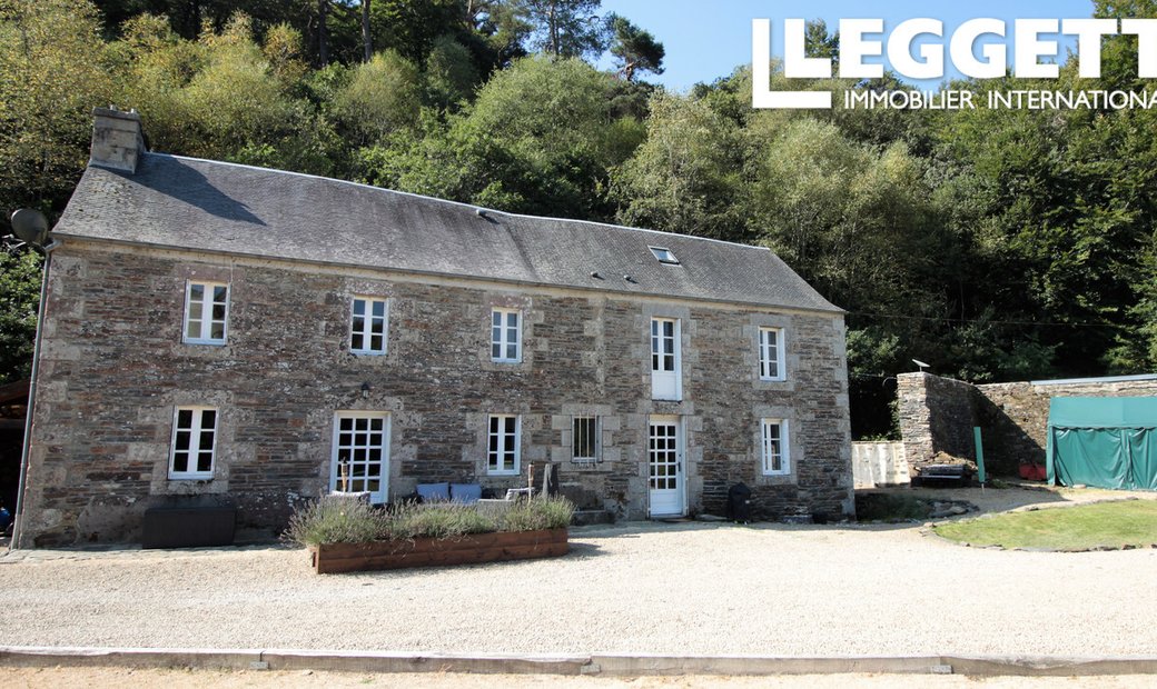 A Beautiful Mill House With A Gite, Wood Cabins In Berrien, Brittany ...