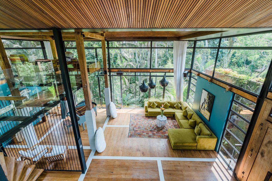 Modern Glass Villa With Breathtaking Jungle Views, In Ubud, Bali ...