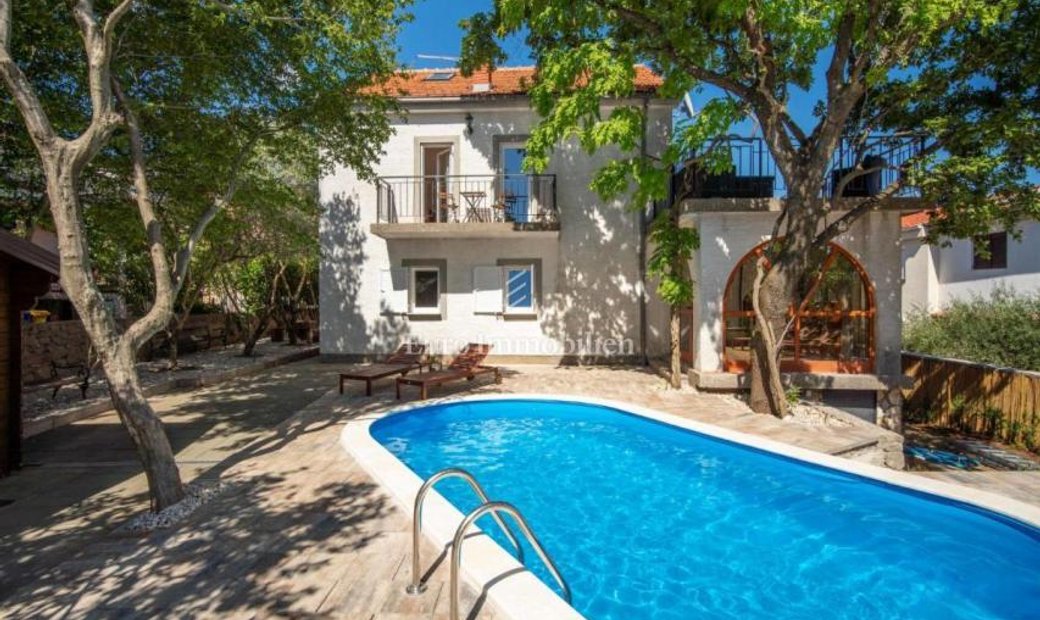 House With Pool And Sea In Cedar Hill, Primorje Gorski Kotar County ...