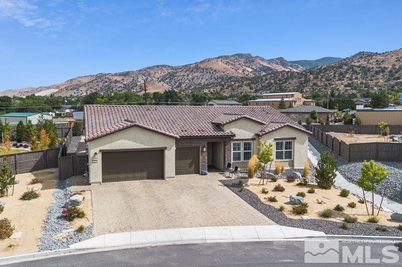 Recently Built One Level Home With Mountain In Reno, Nevada, United ...