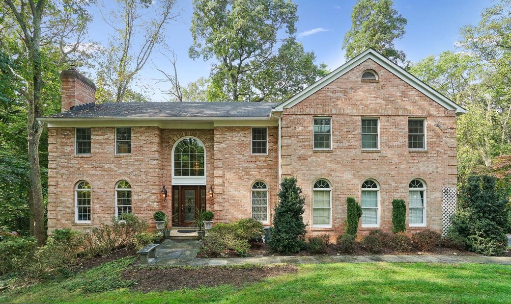 Large Brick Colonial Home On An Enormous In Rockville, Maryland, United ...