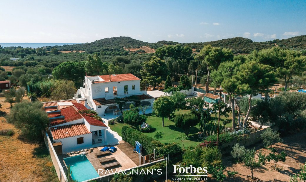 Villa With Swimming Pool, Garden And Terrace In In Sarroch, Sardinia ...