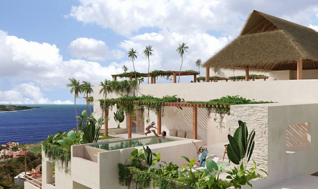 Penthouse Con 2 Albercas, Vista Al Mar, Palapa In La Crucecita, Oaxaca ...