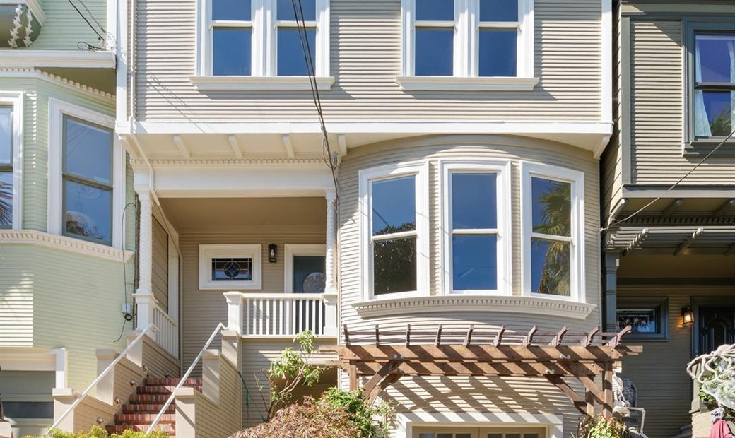 Iconic Home Up The Hill From The In San Francisco, California, United ...