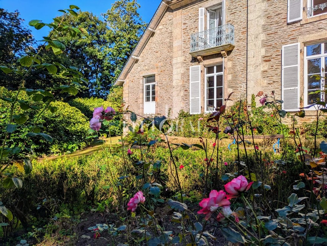 Beautiful Manor Nestled In Its Greenery In Plougonvelin, Brittany ...