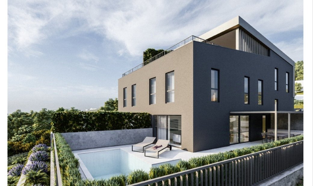 Modern Villa With In Kostrena, Primorje Gorski Kotar County, Croatia ...