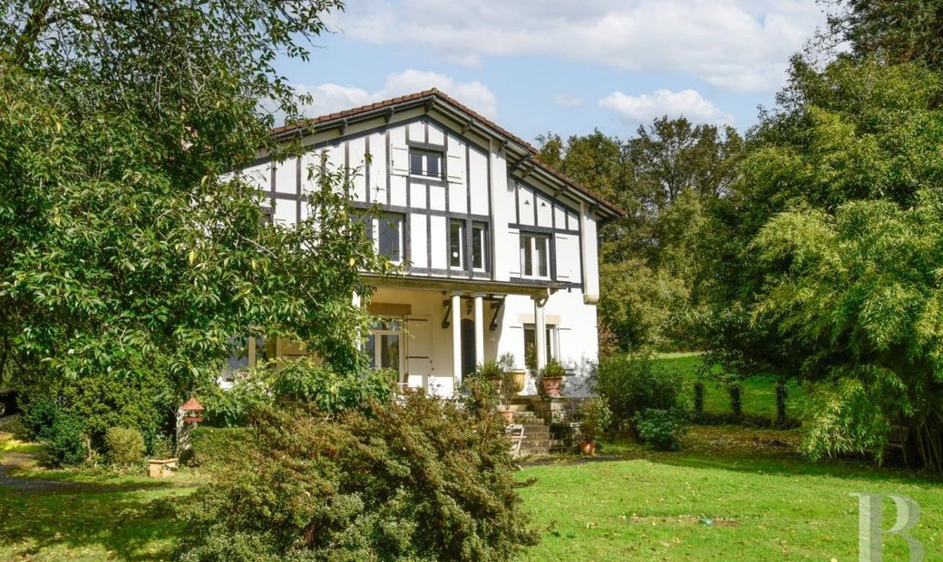 A Basque Style House, Its Swimming In Boisseuil, Nouvelle Aquitaine ...