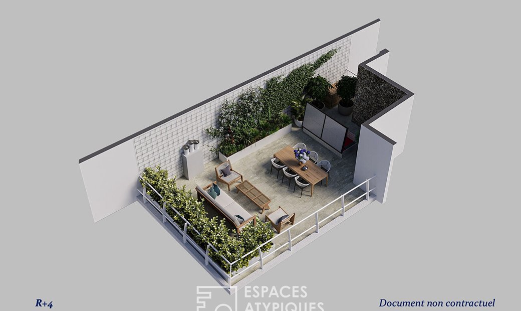 Renovated House With Roof Terrace In In Paris, île De France, France ...