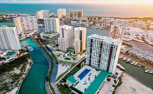 Luxury river view condos for sale in Puerto Cancún, Quintana Roo ...