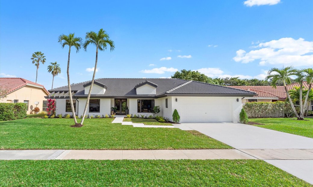 Spectacularly Updated Sprawling Rancher In Boca Raton, Florida, United ...