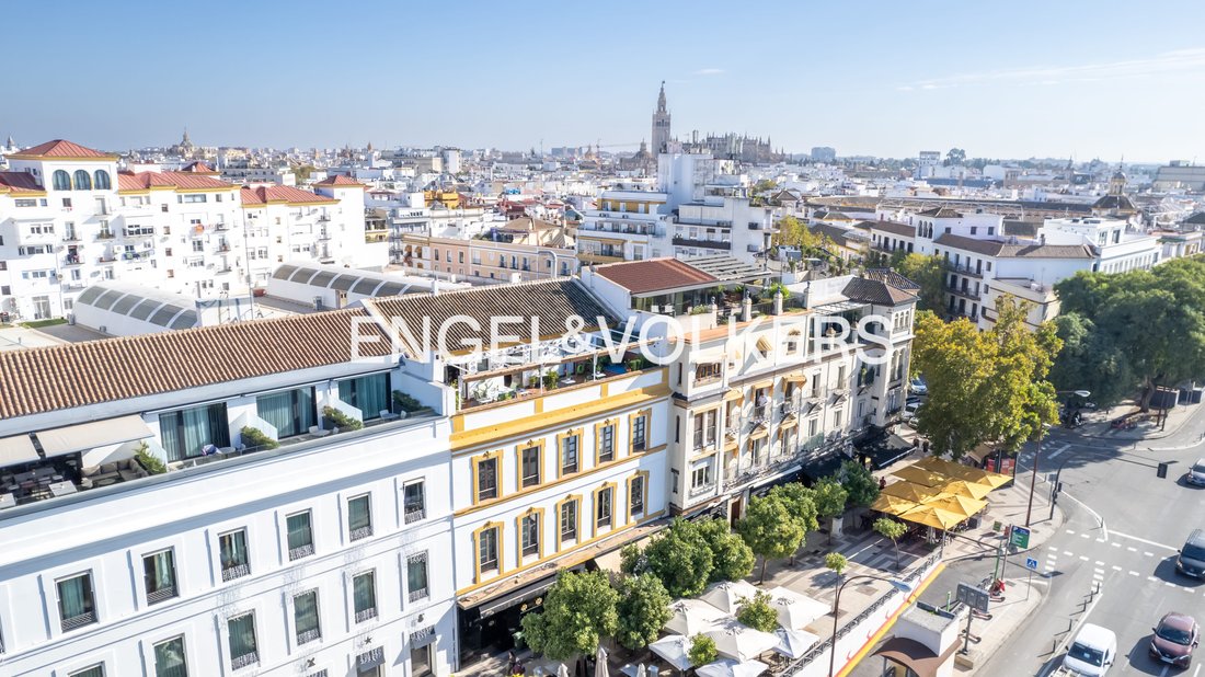 Complete Building On The Front Line Of The In Sevilla, Andalusia, Spain ...