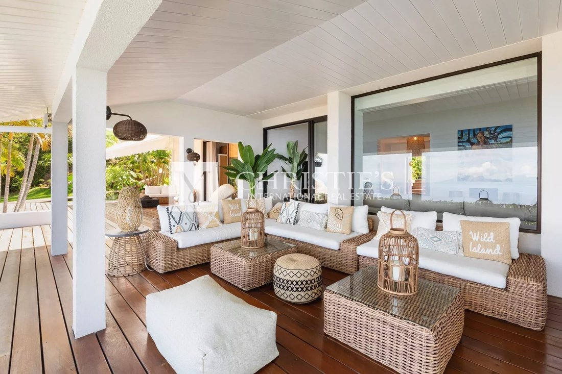 Stunning Villa With Panoramic In Puna'auia, Windward Islands, French ...