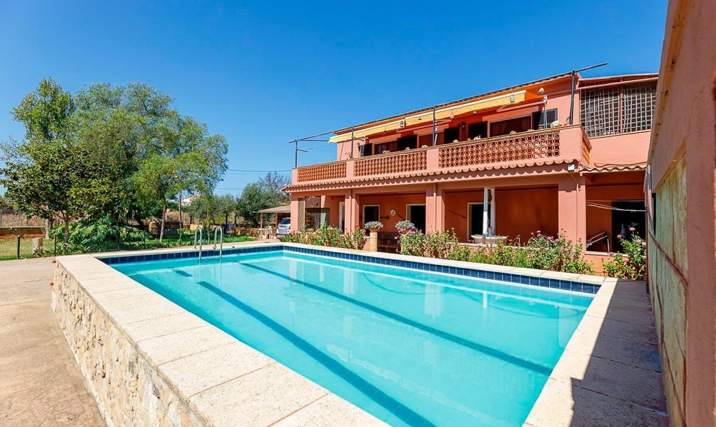 Villa With Pool In A In Santa Maria Del Camí, Balearic Islands, Spain ...