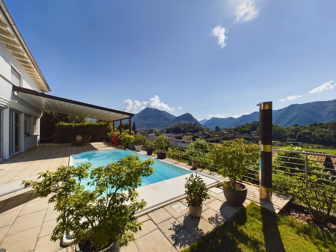 Elegant Representative Villa With Heated Outdoor In Lugano, Ticino ...