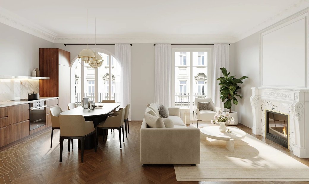 Beautiful 73 Sqm Haussmannian 2 Room Apartment In Paris, île De France ...