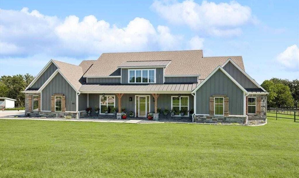 Custom Single Story Home On A Picturesque In Lewisville, Texas, United ...