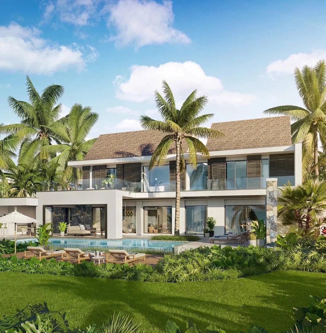 Tropical Elegance Redefined With This Waterfront Villa In Belle Mare ...