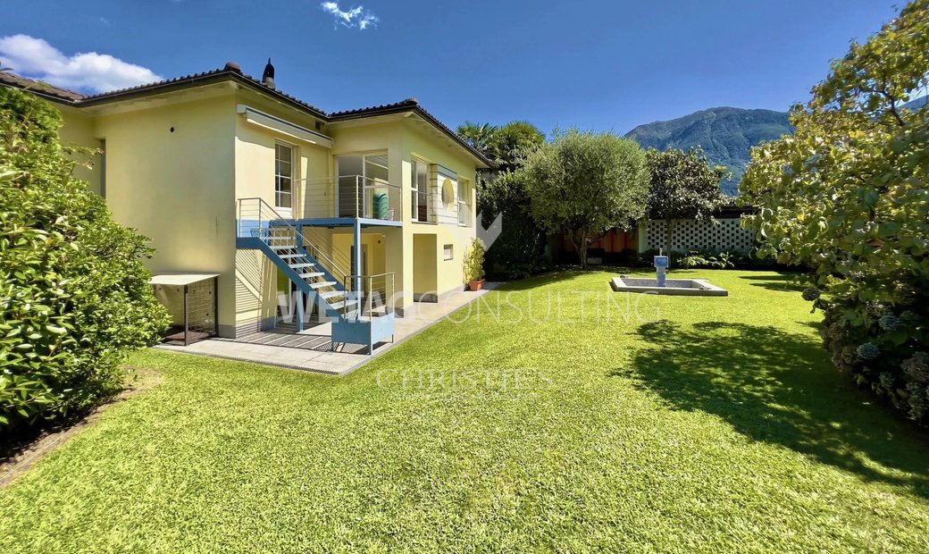 Modern Style Villa Surrounded By Greenery In In Ascona, Ticino ...