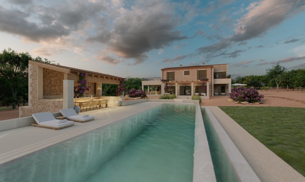 Exclusive Modern Finca With Tramuntana In Campos, Balearic Islands ...