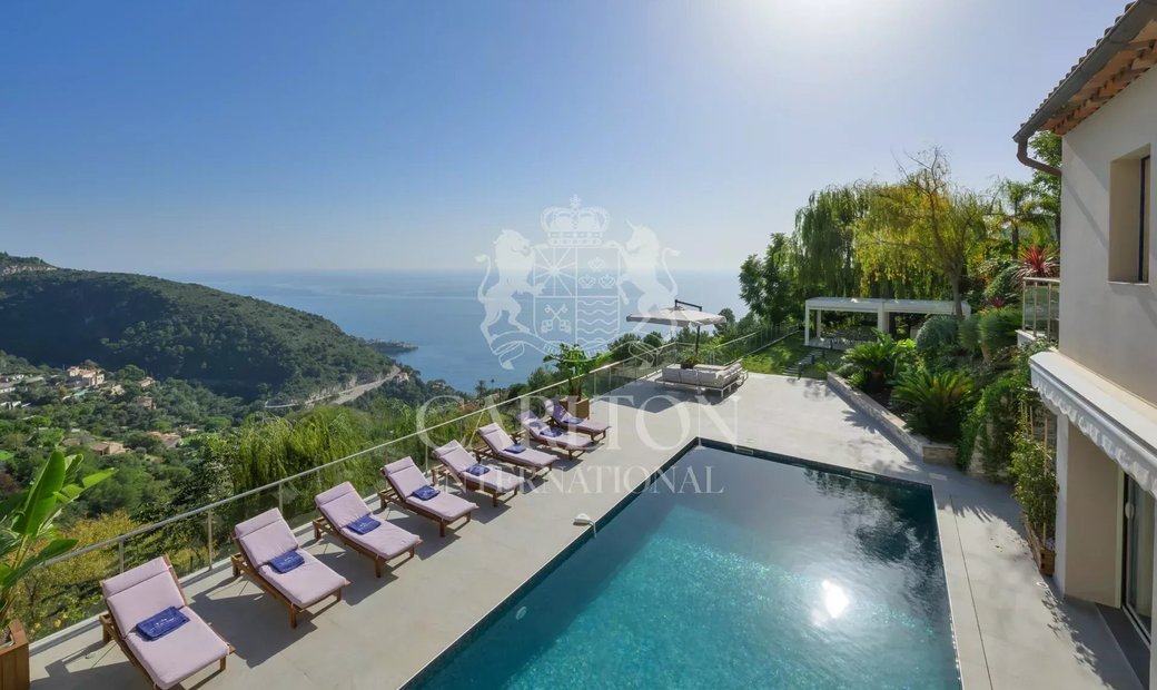 Luxury Villa In èze Heights: Modern Dans èze, Provence Alpes Côte D ...