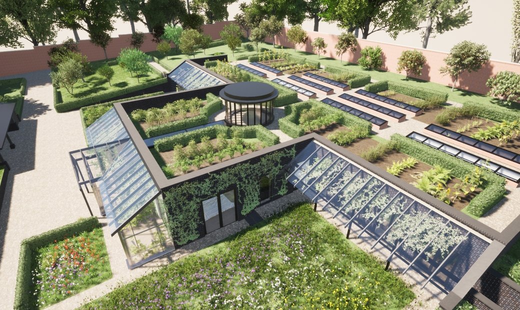 House, Dunstall Road, The Walled Garden In Rangemore, England, United ...