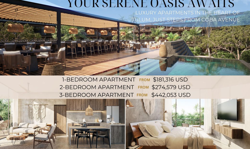 Tulum Apartment In Playa Del Carmen, Quintana Roo, Mexico For Sale ...