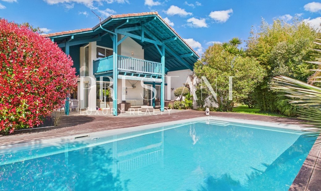 Basque Style House With Pool And In Arcangues, Nouvelle Aquitaine ...
