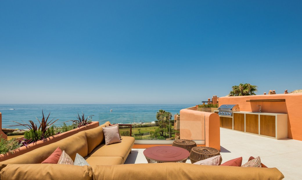Exclusive Frontline Beach Duplex Penthouse With In Marbella, Andalusia ...