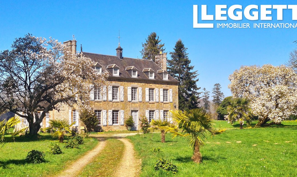 Beautiful Country Manor Offering Spacious In Mantilly, Normandy, France ...