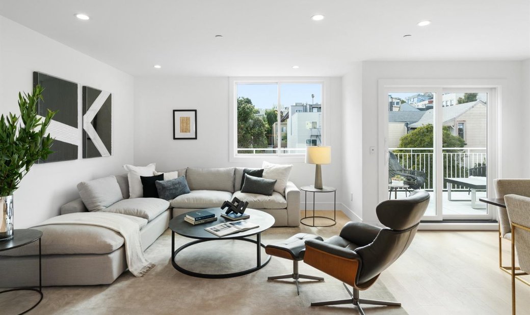 Helle Residenz Mit Großem In San Francisco, Kalifornien, Vereinigte ...