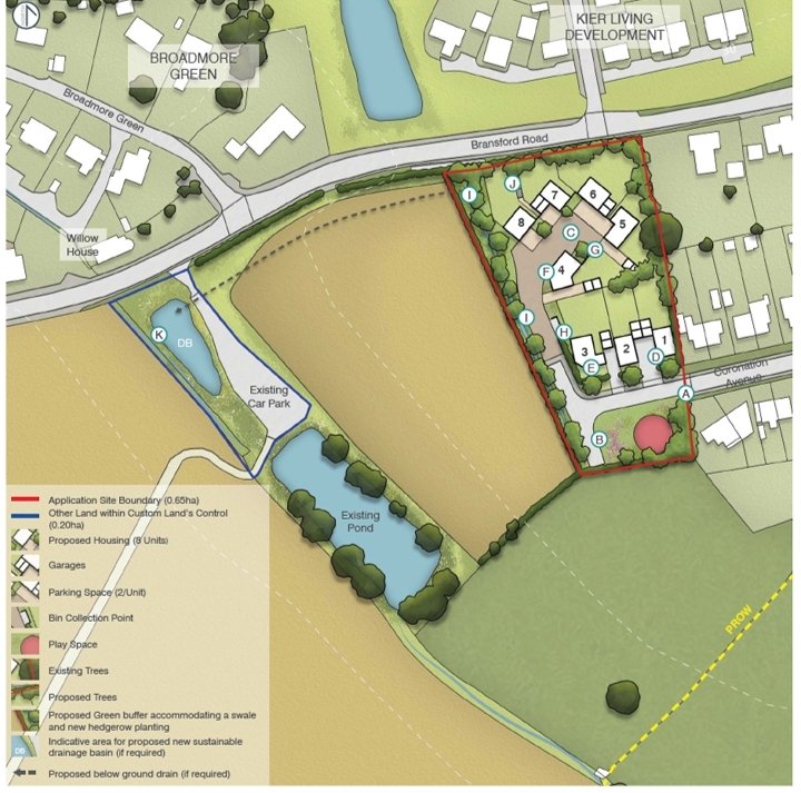 Grundstück, Brandsford Road, In Rushwick, England, Vereinigtes ...