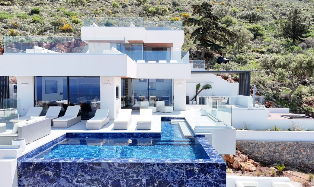 Mountain Top Villa With Panoramic Sea Views And Infinity Pool In Crete ...