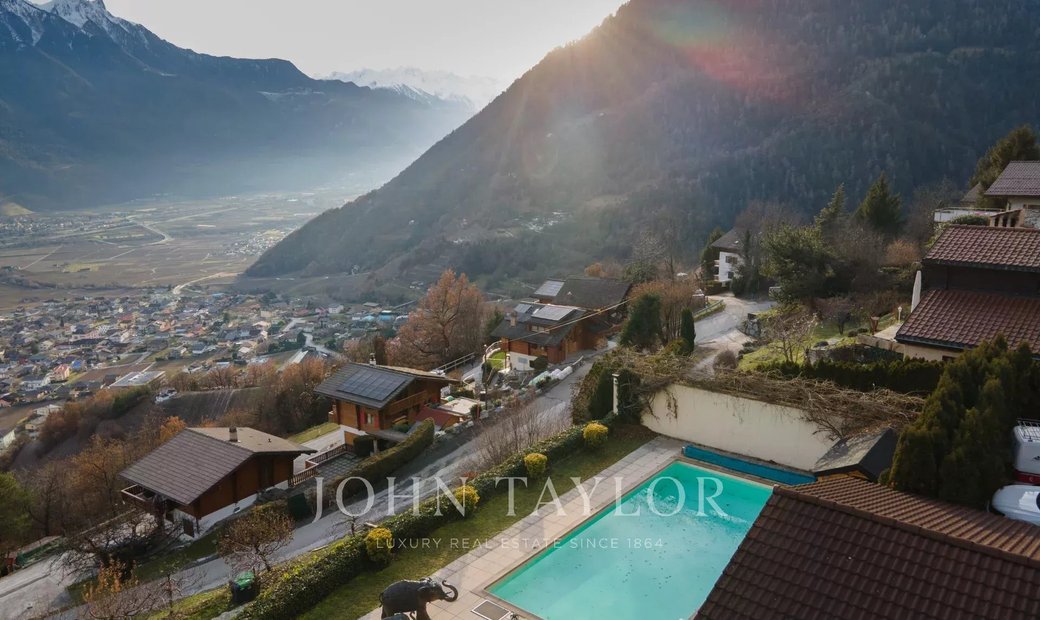 Sumptuous Villa With A Breathtaking View In Chamoson, Valais ...