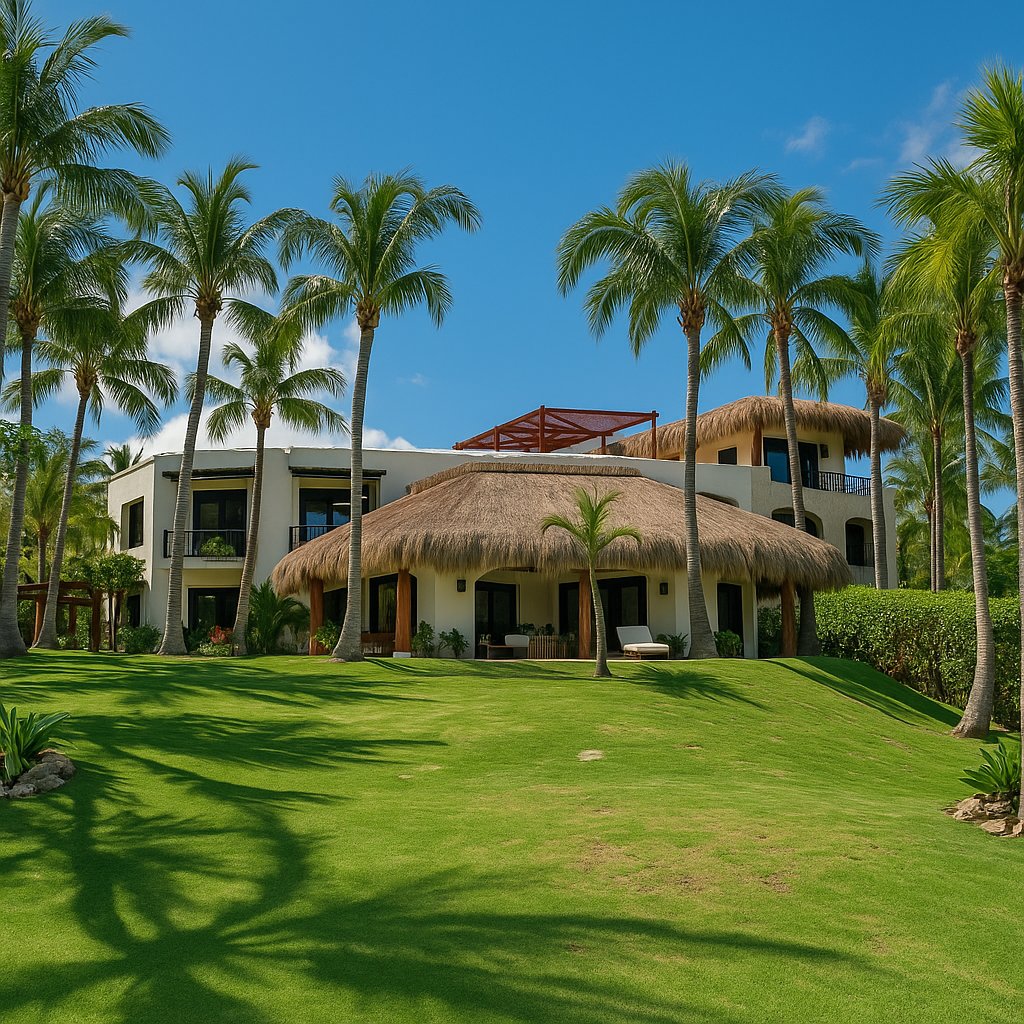 Oceanfront Iconic Villa In Bahia Petempich Beach, Quintana Roo, Mexico ...