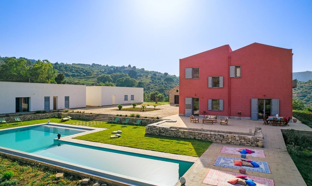 Modern Farmhouse With A Pool Overlooking The Gulf In Sicily, Italy For ...