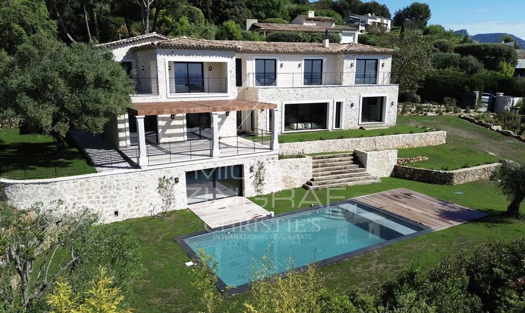 Renovated Provencal House With Panoramic Sea And In Saint Paul De Vence ...
