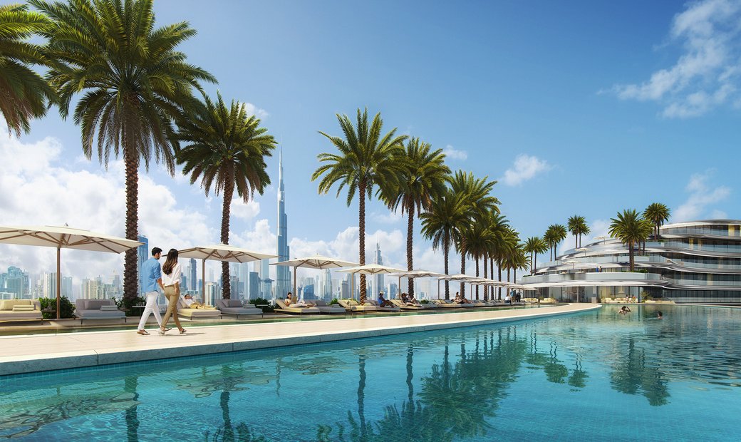 Artificial Beaches Sky Pools Resort In Dubai, Dubai, United Arab ...