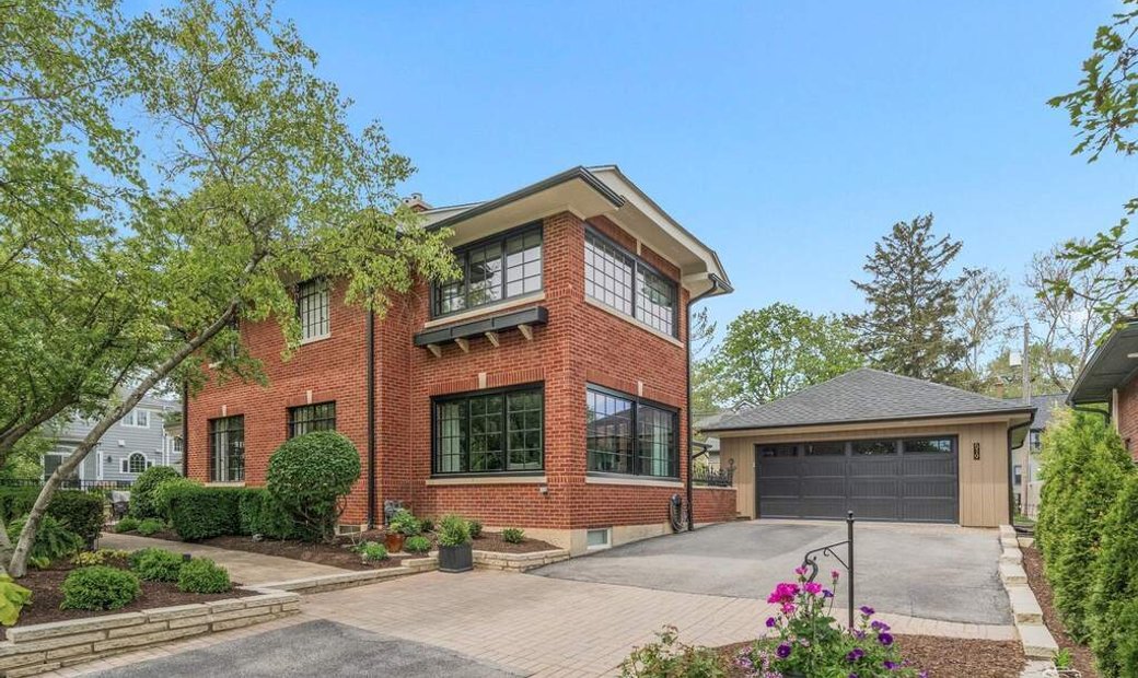 Stately Brick Prairie Home Steps From In Naperville, Illinois, United ...