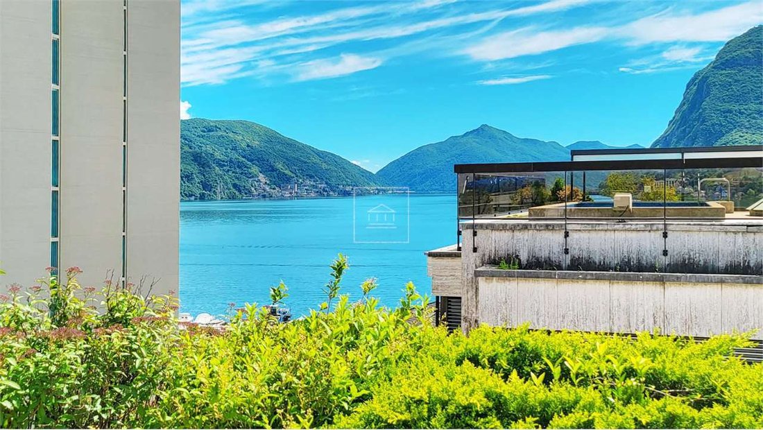 3.5 Room Penthouse With Private Pool And Lake In Lugano, Ticino ...