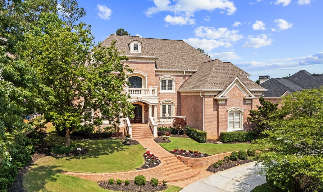 Stately Brick Estate On The Second Green In Johns Creek, Georgia ...