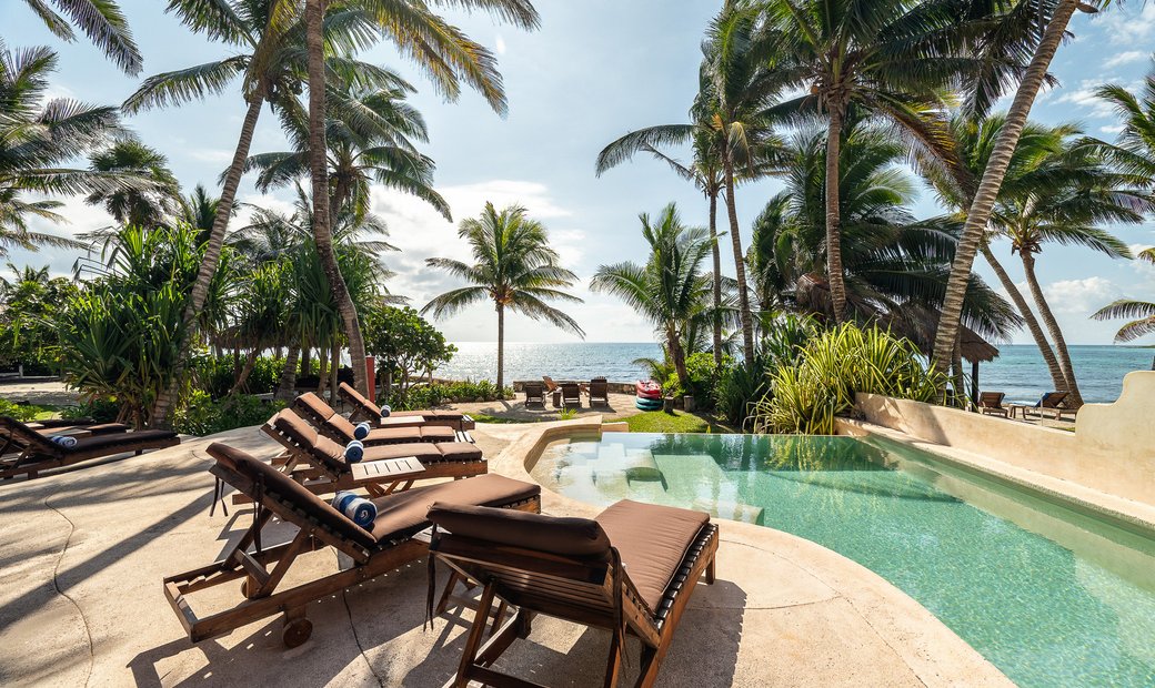 Jade Bay 7 Bedroom Beachfront Villa In Akumal, Quintana Roo, Mexico For ...