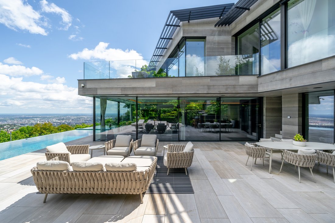 Modern Villa With Panoramic Views Over Budapest In Budapest, Budapest ...