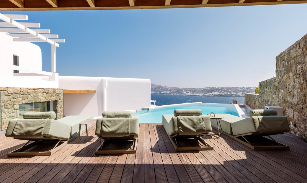 Contemporary Seaview Villa With Heated Infinity Pool & En Mykonos ...
