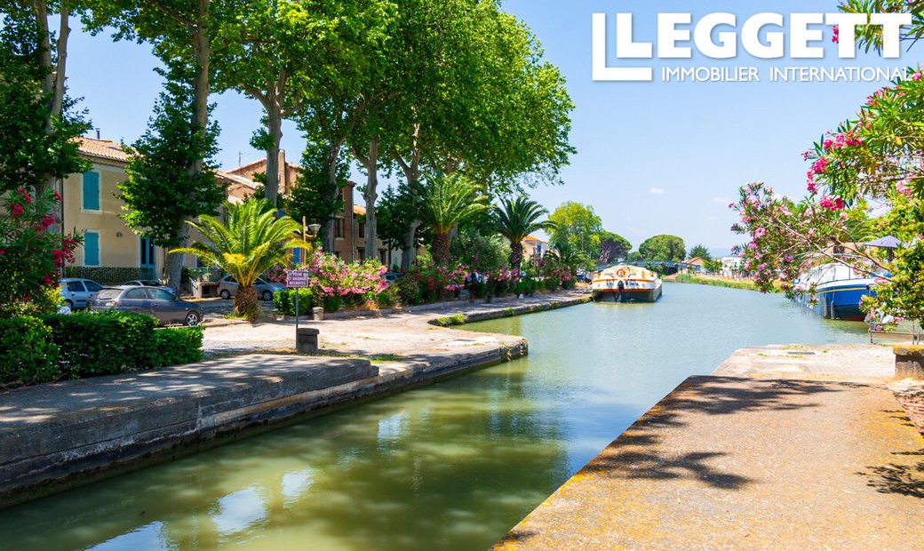 Charming Canal Side Home With Year Round In Sallèles D'aude, Occitanie ...