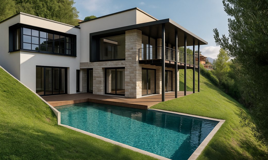 Panoramic Lake View Villa With Infinity In Soiano Del Lago, Lombardy ...