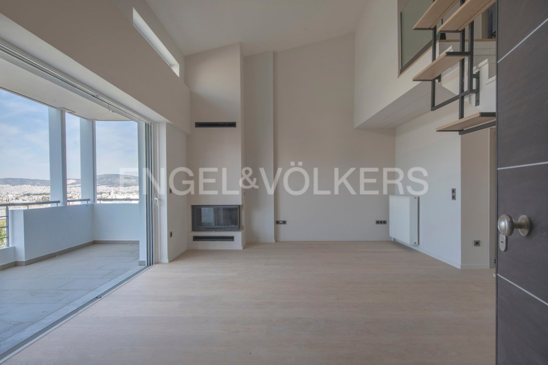 Spacious Penthouse In Perissos With Stunning View In Nea Ionia, Attica ...