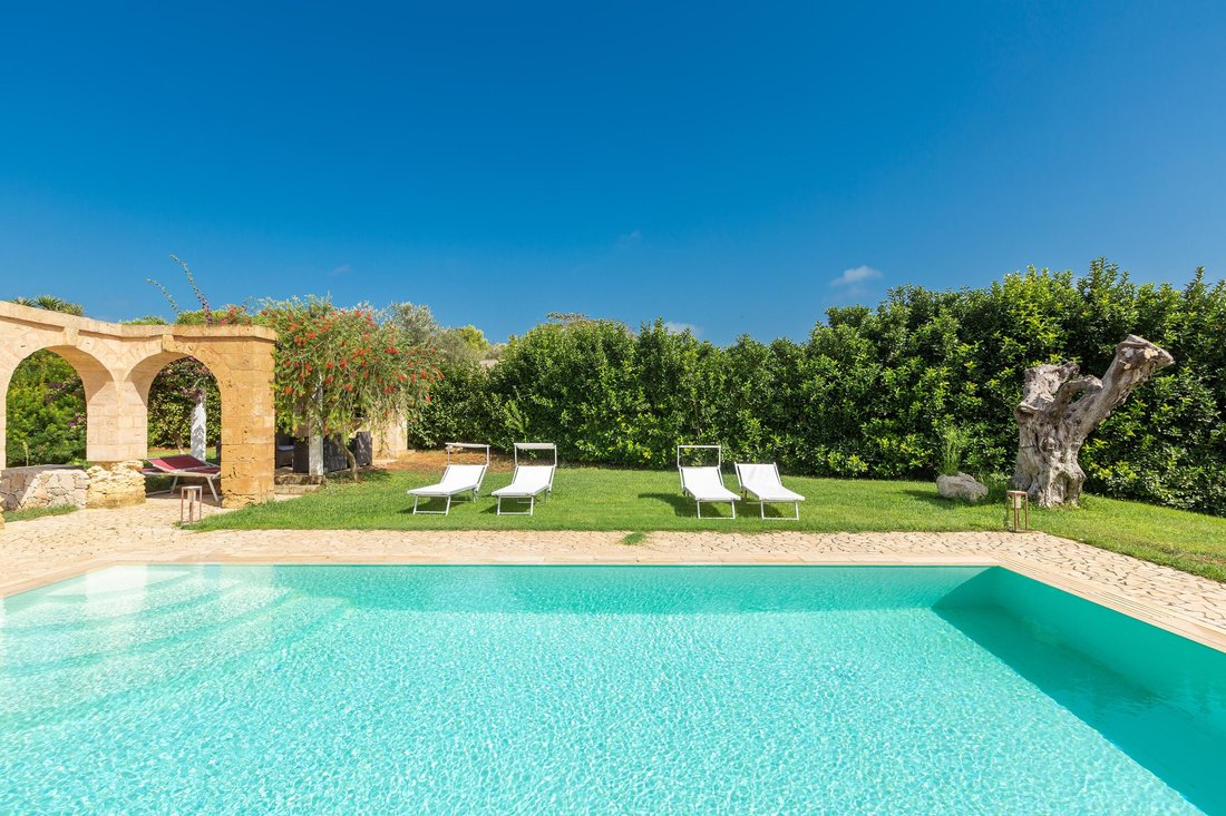 Sea View Villa With Pool, In The Hills Of Pescoluse In Salve, Apulia ...